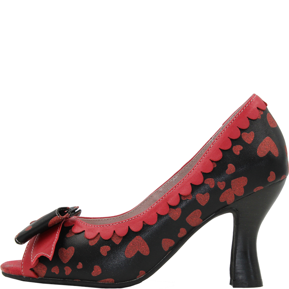 Hoco 05 Black Red Leather Pumps - ShoeBeDoo Hoco 05 Black Red Leather Pumps - ShoeBeDoo