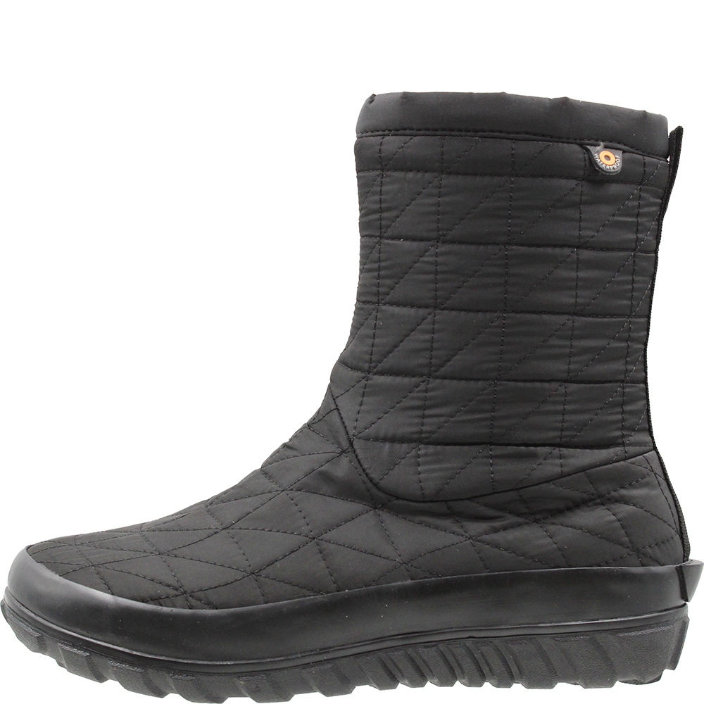 Bogs Snowday II Mid Black Waterproof Boots - ShoeBeDoo
